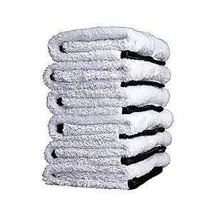 Adam's Single Soft Microfiber Towel - Soft Enough for Even The Most Delicate Finishes - Buff Away Polishes & Car Wax with Ease (6 Pack)