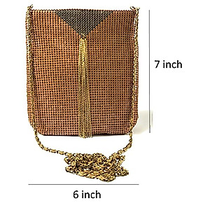 Frewahmesh Women's metal mesh evening purse for Cocktail Party Prom Wedding Banquet