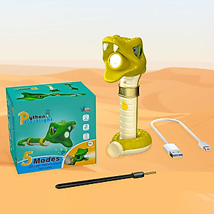 COSOOS Rechargeable Flashlight for Kids, Hiss & Music Mode, Kids Flashlight Toys, Outdoor Camping Gear Accessories, Christmas Gift Stocking Stuffer for Kids 3 4 5 6 7 8 Years Old Boys Girls