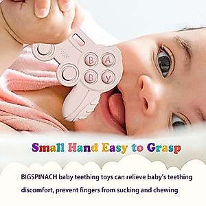 Baby Video Game Controller Teether Toy Funny Baby Teething Toys for Babies Gamer Controller（White