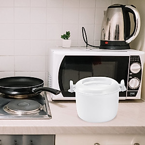 BESTOYARD Microwave Rice Cooker Mini Rice Cooker Portable Steamer Pasta Cooker Food Steamer Pot for Cooking Soup Rice Chicken S