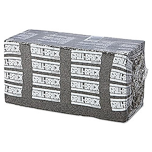 Boardwalk GB12PC 8 in. x 4 in. Grill Brick - Black (12/Carton)