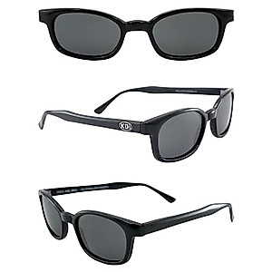 Pacific Coast Feather Original X-KD's Biker Polarized Lenses Black Frames 20% Sunglasses