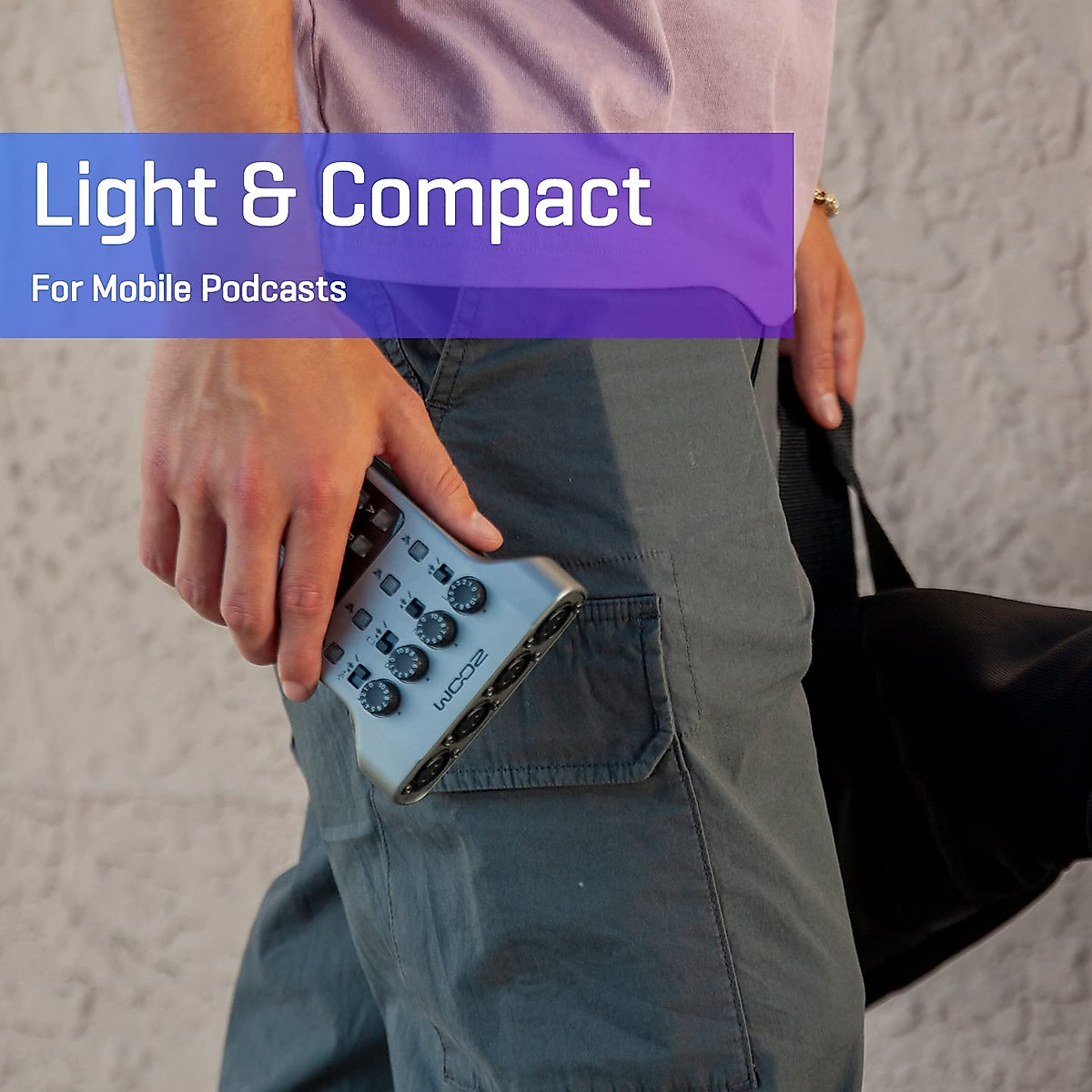 Zoom PodTrak P4 Podcast Recorder, Battery Powered, 4 Microphone Inputs, 4 Headphone Outputs, Phone and USB Input for Remote Interviews, Sound Pads, 2-In/2-Out Audio Interface