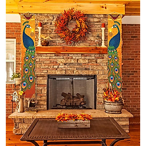 Diwali Peacock Decorations Outdoor Happy Diwali Porch Sign Banner Deepawali Indian Festival of Lights Decorations and Supplies for Home