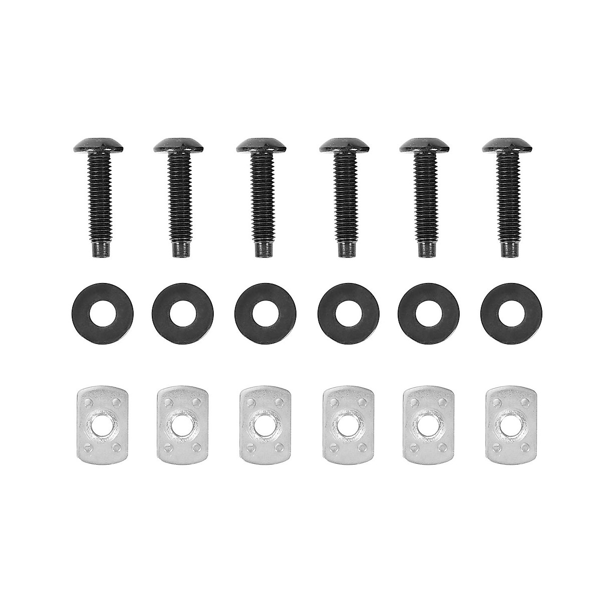 Hooke Road TJ Hardtop Bolt & Nut Replacement Kit for Jeep Wrangler TJ 97-06 - Set of 6