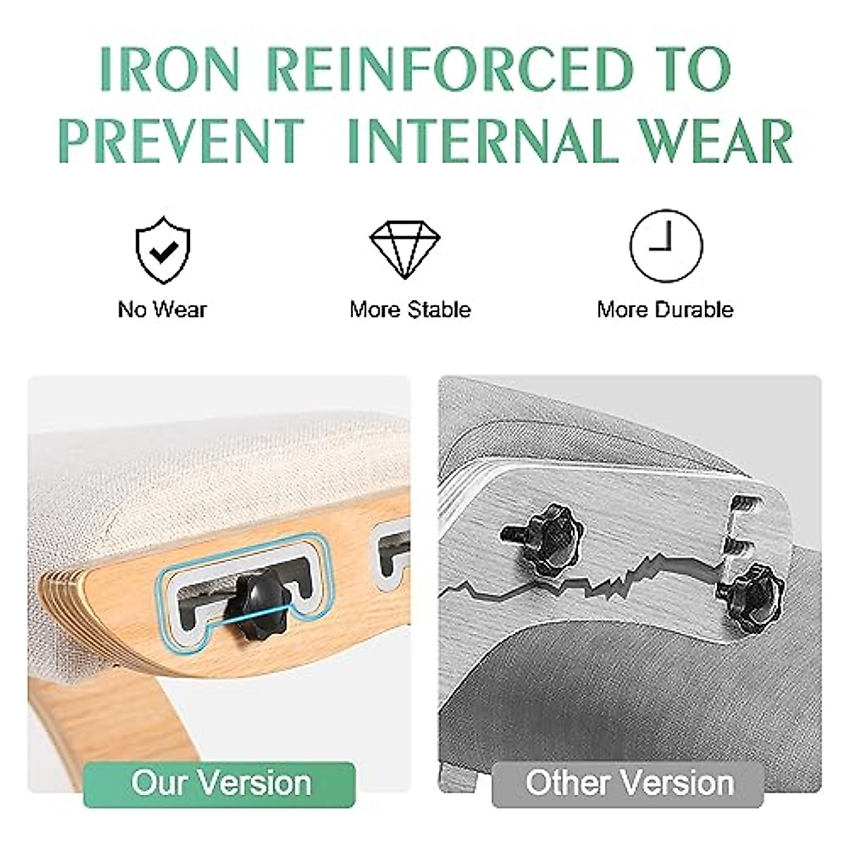 MallVitally Adjustable Kneeling Chair, Wooden Ergonomic Rocking Chair - Improve Your Posture with an Angled Seat for Home,Office(White Oak)