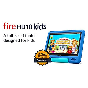 Amazon Fire HD 10 Kids tablet, 10.1", 1080p Full HD, ages 3–7, 32 GB, Sky Blue