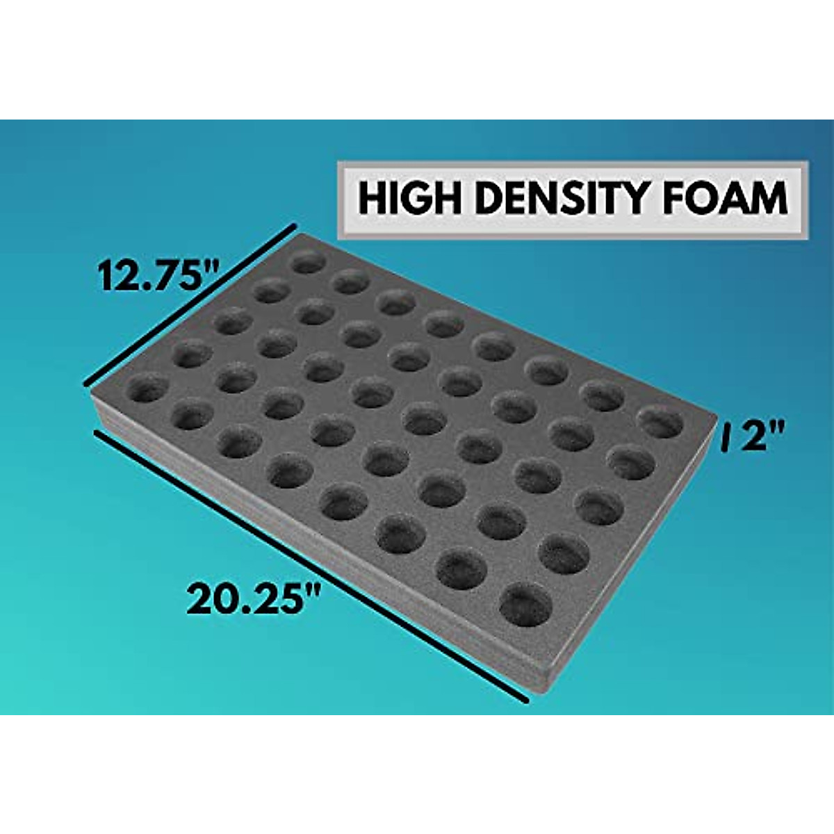 Polar Whale 2 Coffee Espresso Capsule Drawer Organizer Tray Inserts Compatible with Dolce Gusto Kitchen Home Office Waterproof Washable Black Foam 40 Compartment 12.75 x 20.25 Inches