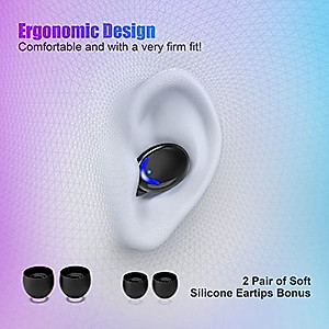 New Wireless Earbuds Bluetooth Headphones Touch Control with Wireless Charging Powerbank Case IPX7 Waterproof Stereo Earphones in-Ear Premium Sound Built-in Mic Headset with LED Display for Sport …