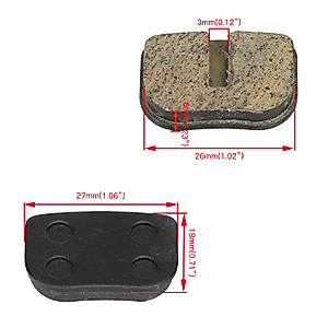YOXUFA Mini Bike Brake Pads Disc Brake Pads for 79cc 97cc 100cc Coleman CT100U CC100X Baja Doodle Bug DB30 Motovox MBX10 Monster Moto MMB80 MMB105 49cc SYX Moto Mototec Pocket Dirt Bike ATV Parts