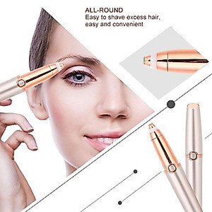 ZJchao Facial Hair Removal for Women, Eyebrow Trimmer Body Hair Groomers USB Rechargeable Painless Portable Precision Electric Eyebrow Hair Remover for for Nose Lips Face Body