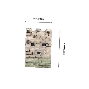 jojofuny 40 pcs Figurines Resin Garden Small City Model Square Wall Tank Plant Fish Mini Ornament Fairy Hideaway Aquarium Pot Great Bonsai Statue Miniature Decoration Antique Decor