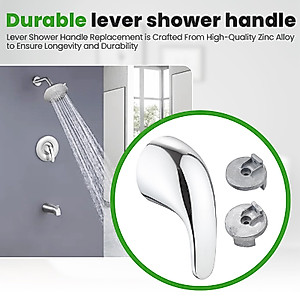 Shower Handle Replacement for Moen 100657 100224 179100 Lever Shower Handle, Compatible with Moen PosiTemp Valve Systems, Lever Shower Handle Kit for Single Handle Tub and Shower Faucets, Chrome