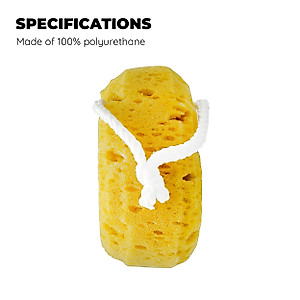 Jacent Deep Cleaning Sea Foam Bath and Body Sponge, 1-Pack, Sponge for Bathing, Scrubbing Sponge, Bathing Sponge, Exfoliating Sponge, Body Sponge for Adults, Teens, and Children