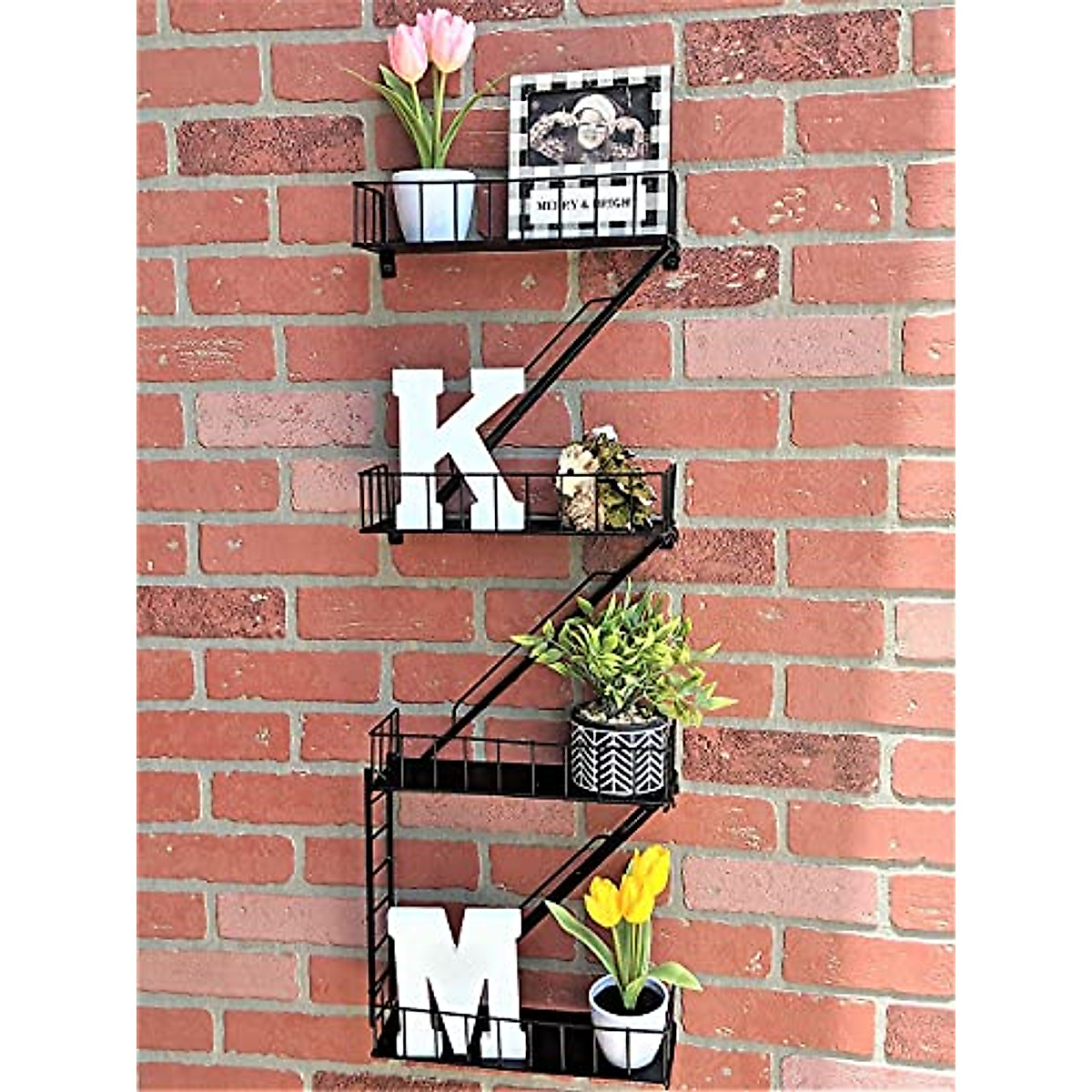 Beyond Basic Fire Escape Shelf - Versatile New York Inspired Hanging Wall Shelves Make a Great Action Figure Shelf or Planter Shelf - Prepare to Receive Compliments for This Modern Floating Wall Shelf