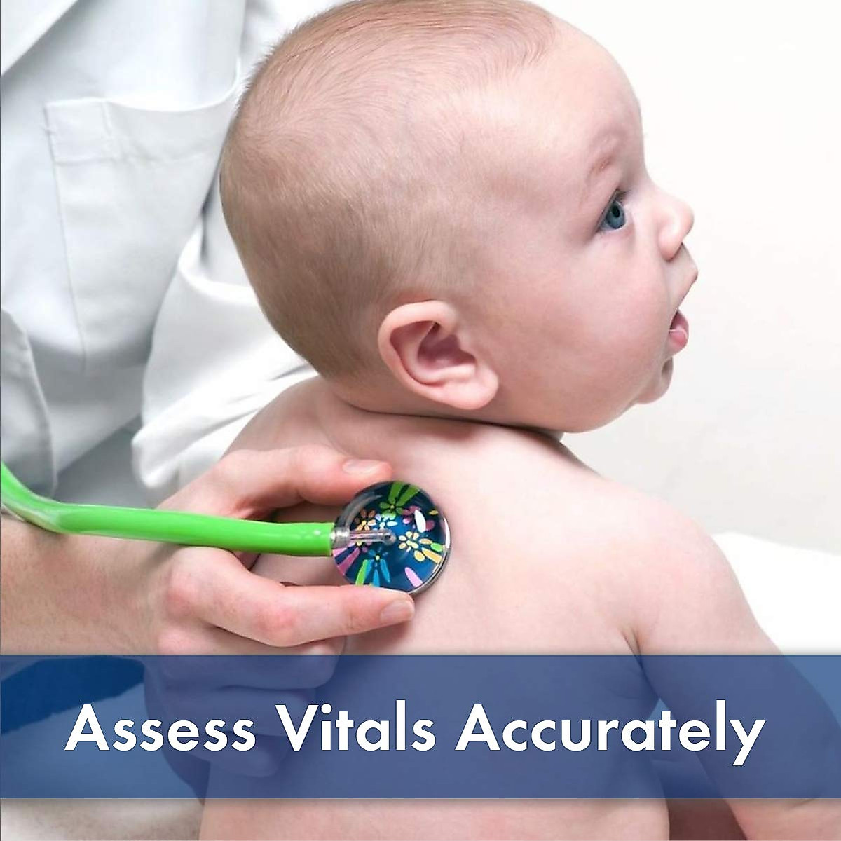 Noise Cancelling Stethoscope with Beach Scene Design - Ultrascope - Clinical Grade - Dependable Stethoscope - Stethoscope Medical - Single Adult