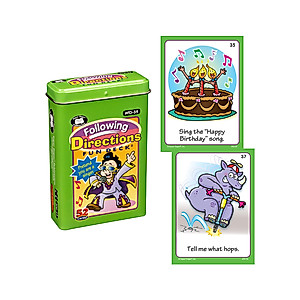 Super Duper Publications | Following Directions Fun Deck Flash Cards | Educational Learning Resource for Children