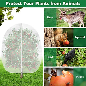 Evoio 6 x 7 FT Blueberry Bush Tomato Fruit Tree Garden Plant Protector Netting Covers with Zipper & Drawstring, Plant Protection Mesh Net Bags for Fruit Tree Flowers (1 Pcs)