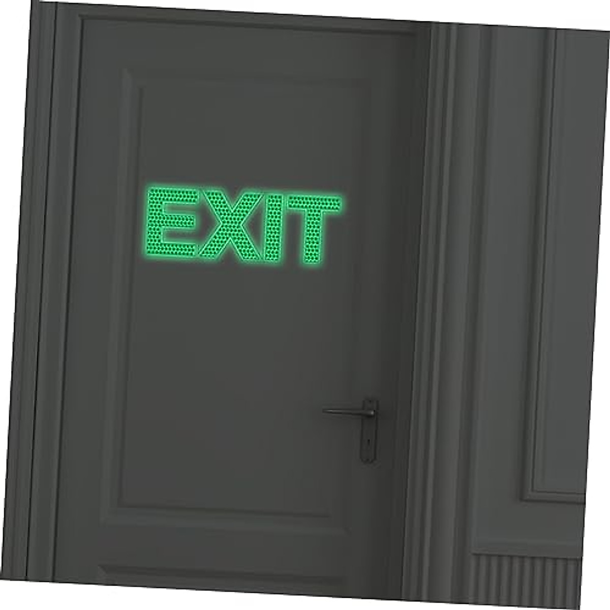 CIYODO Luminous Exit Sign Exit Decal Exit Wall Sticker Exit Photoluminescent Signs Stickers Exit Luminous Sticker Exit Sticker Emergency Door Exit Sign Emblems Exit Sign Sticker Green