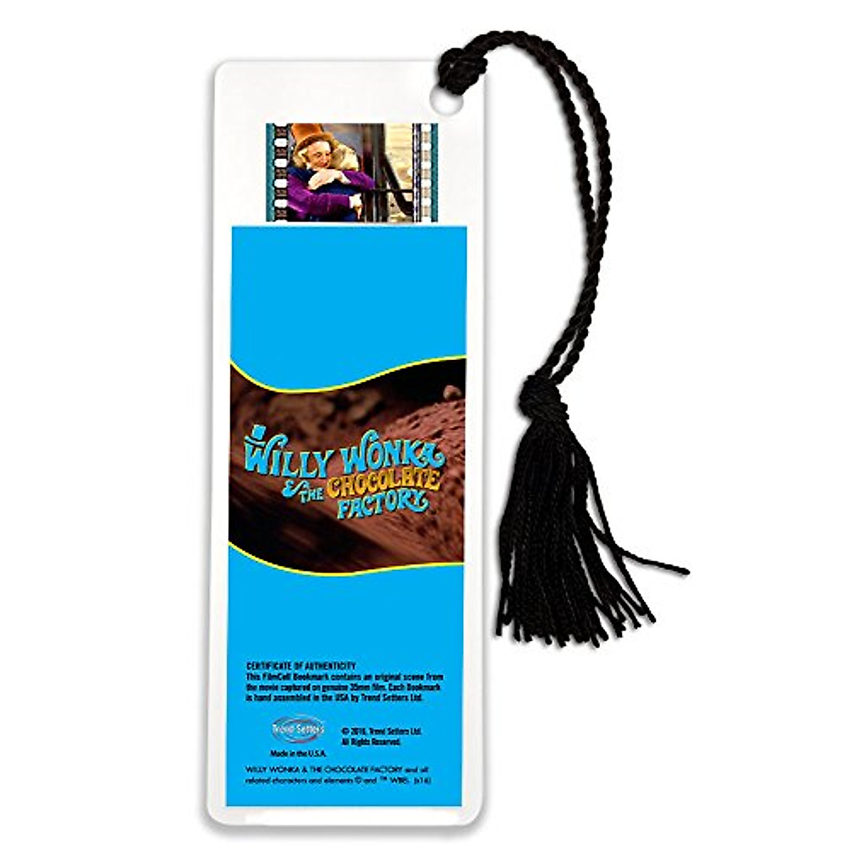 Willy Wonka and The Chocolate Factory FilmCells Bookmark with Tassel and 35mm Movie Film Cell
