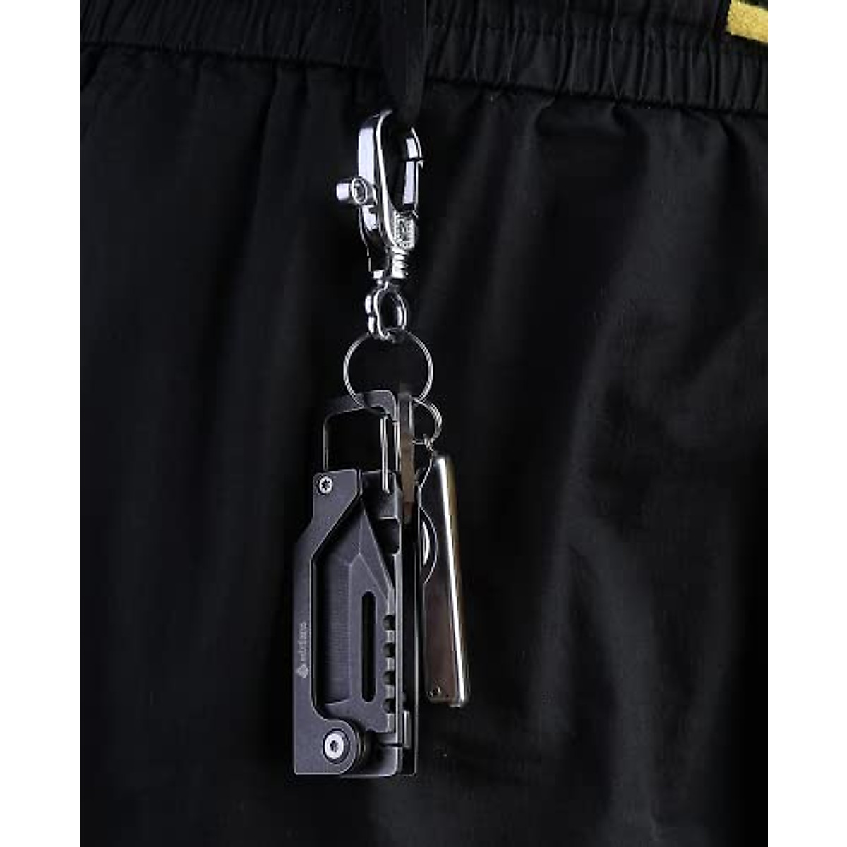 edcfans Keychain Knife, EDC Multitool Key Chains for man, Small Pocket Knives with Clip Box Cutter with Can / Bottle Opener, Screwdriver, Wrench and Pry Tool, Gifts for Men Women Dad Everyday Carry