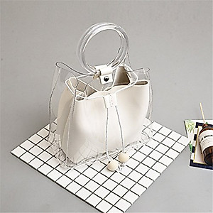 Barabum Classy Waterprof Clear Tote Beach Shoulder Crossbody Bag