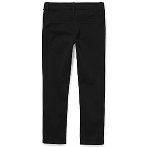The Children's Place girls Bootcut Chino School Uniform Pants, Black Single, 8 US