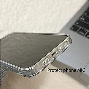 Espumoso Case for Mirror with Hand Stand Holder Flexible Cute Case Soft Print Silicone Clear Makeup Mirror Women Girls Shockproof Protect Cover (Butterfly)