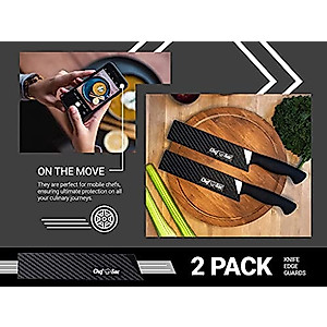 Chef Sac Elite Chef Knife Roll Bag with 2-Pack Knife Guards (8.5") Included