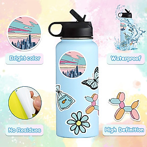300 Pcs Aesthetic Stickers,VSCO Stickers Pack Waterproof Vinyl for Water Bottle,Laptop,Phone,Skateboard Stickers for Adults Girls and Kids