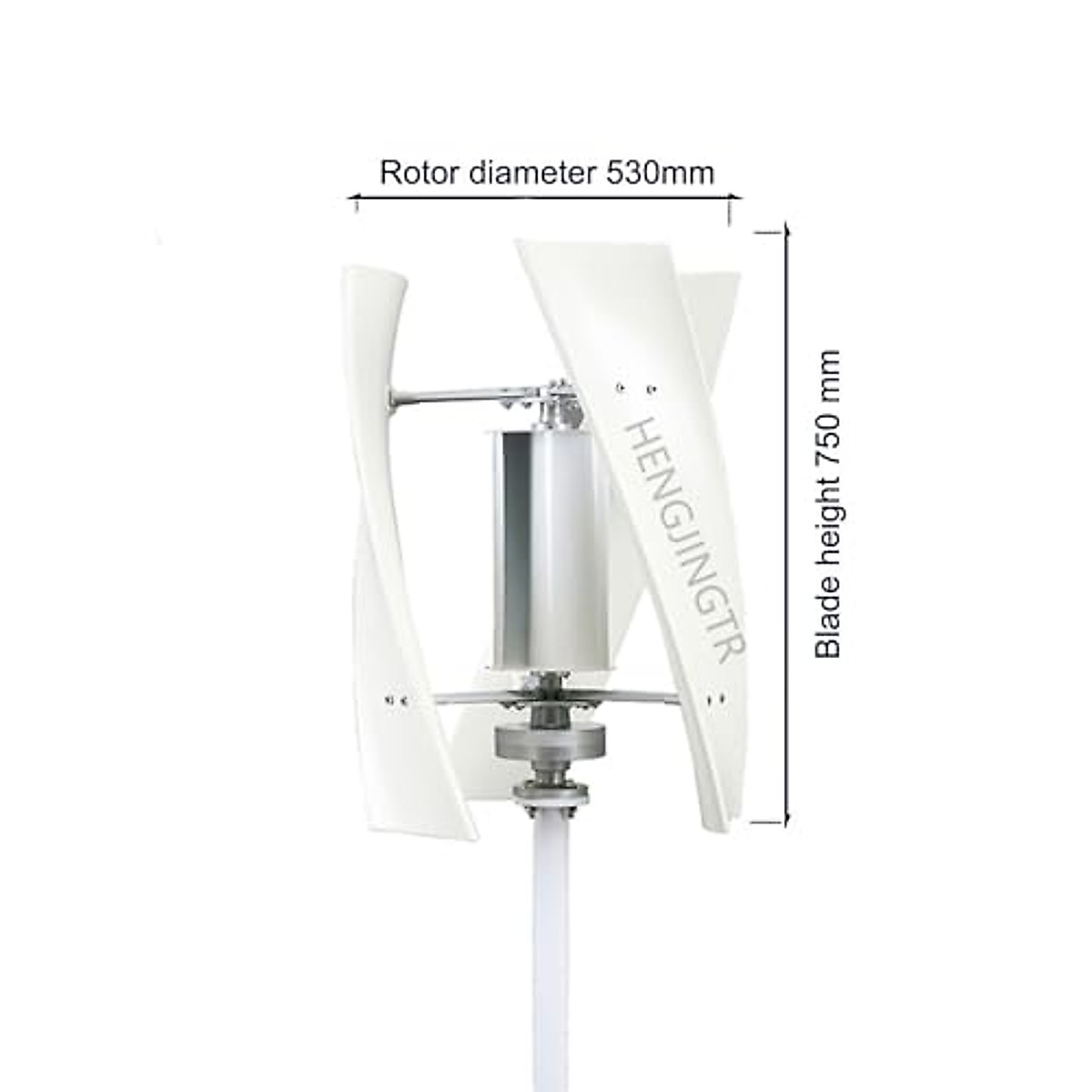 HENGJINGTR 400W Wind Turbine Generator,12V/ 24V/48V DC Vertical Wind Power Turbine Generator with Controller Kit 3 Blades for Hybrid Wind Solar System,48v