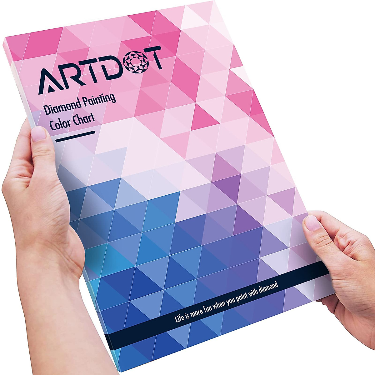 ARTDOT Color Card for Diamond Painting Kits, 5D Diamond Art Reference Tools with DMC Number Matching 445 Colors Diamond Painting Accessories