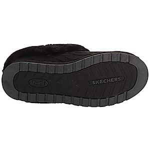 Skechers Women's Ice Angel Slipper, Black/Black, 7.5