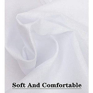 Scotamalone Men's Handkerchiefs 100% Soft Cotton White Hankie Hankerchieves