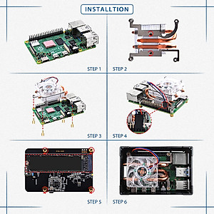 GeeekPi Aluminum NAS Case for Raspberry Pi 4 with ICE Tower Cooler and M.2 SATA SSD Adapter Board, Pi 4 PWM Cooling Fan with Heatsink for Raspberry Pi 4 Model B Only