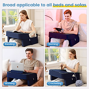 Keduwa Reading Pillow for Gaming,Lap Desk Pillow for Laptop，Arm Rest Pillow for Reading, Working, Crocheting, Playing Steam Deck Switch or Sitting in Bed,Sofa