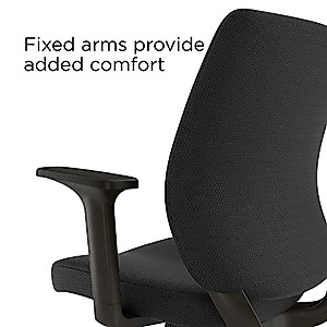 Union & Scale Un59380 Essentials Fabric Task Chair, Black