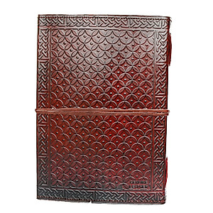 Jaald Handmade Large 10" Embossed Leather Journal Celtic Tree of Life Blank Personal Diary Notebook refillable Gift