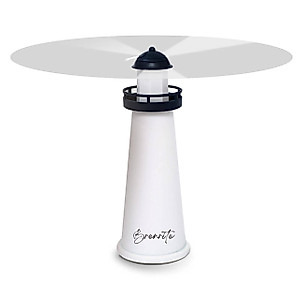 Brenrite, Fly Fans for Tables, 2 Pack Lighthouse Fly Fan, Fly Repellent, Keep Bugs Off Food, Holographic Fan, Fly Away, Table top Bug Repellent/deterant