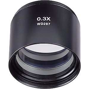 AmScope SM03 0.3X Super Widefield Barlow Lens For SM Series Stereo Microscopes (48mm)