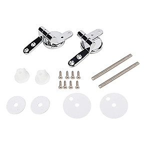 Jeanoko Alloy hges 11×8×4 Toilet lid fixings Toilet Hinges Repair Replacement kit Tools Set