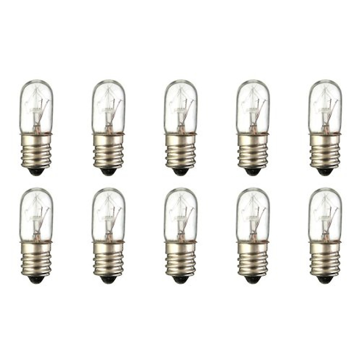 CEC Industries #3T4/120V Bulbs, 120 V, 3 W, E12 Base, T-4 Shape (Box of 10)