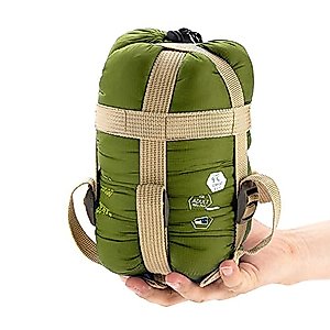 ECOOPRO Portable, Waterproof, Lightweight Sleeping Bag with Compression Sack - For Camping, Backpacking & Hiking