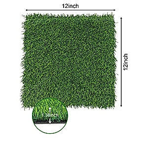 6 Pcs Artificial Grass Rug,Chicken Nesting Pads Carpet for Chicken Bedding Nesting Box Pads, 12"x12" Washable Synthetic Grass Pads for Chicken Coop Laying Box for Laying Eggs, Sturdy, Reusable