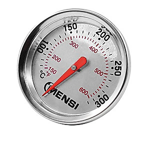 MENSI BBQ Barbecue Replacement Parts Charcoal Grill Pit Wood Smoker Temperature Gauge Thermometer for Weber Traveller Grills