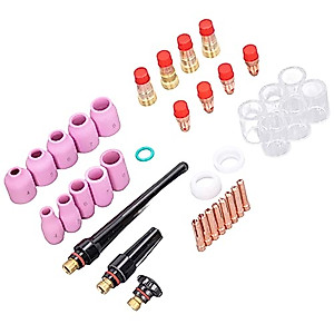 TIG Welding Accessory Kit, Arc Welder Accessories Body Stub Gas Lens Durable Collet Easy Installation for WP‑17/18/26