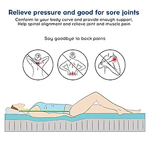 Nelaukoko Memory Foam Twin XL Topper 2 Inch Single XL Foam Mattress Topper Ventilated Gel Cooling Foam Mattress Pad Dorm XL Topper for College Dorm