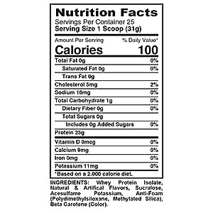 Lab Nutrition Advance Clear Isolate Protein, 100% Whey Protein Powder, Gluten Free, Zero Sugar, Keto Friendly, 25g Protein, 1.70 lb, Peach Mango Flavored - 25 Servings
