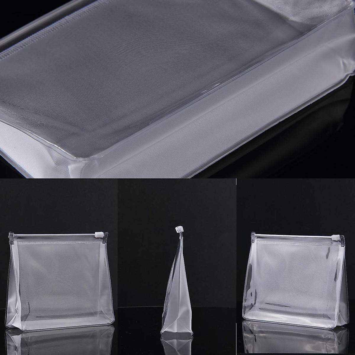 Arroyner 20 PCS Mini Clear Makeup Bag Small Clear Plastic Cosmetic Bags with Zipper Travel Toiletry Makeup Bag